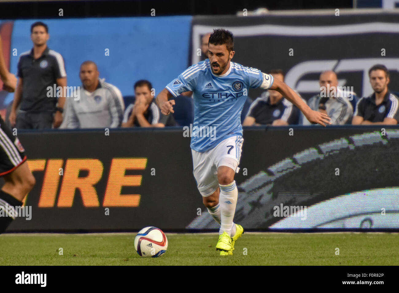 the Bronx, NY, USA. 13th Aug, 2015. David Villa (NYCFC), AUGUST 13 ...