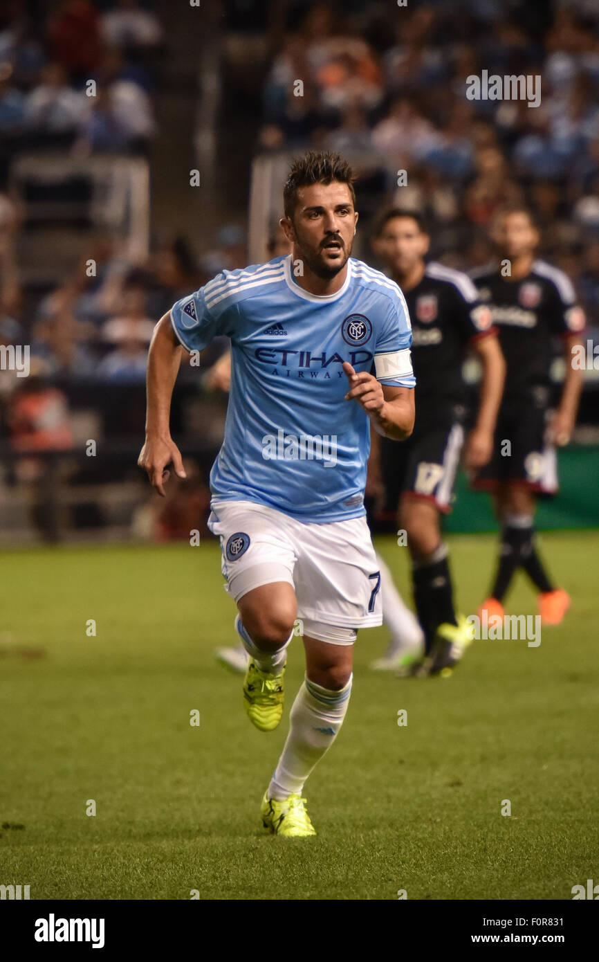 the Bronx, NY, USA. 13th Aug, 2015. David Villa (NYCFC), AUGUST 13 ...
