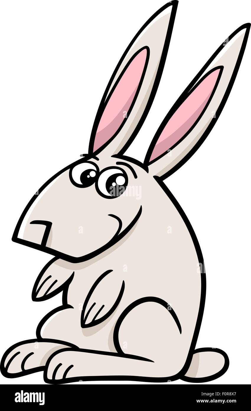 Cartoon Illustration of Rabbit Farm Animal Character Stock Vector Image ...