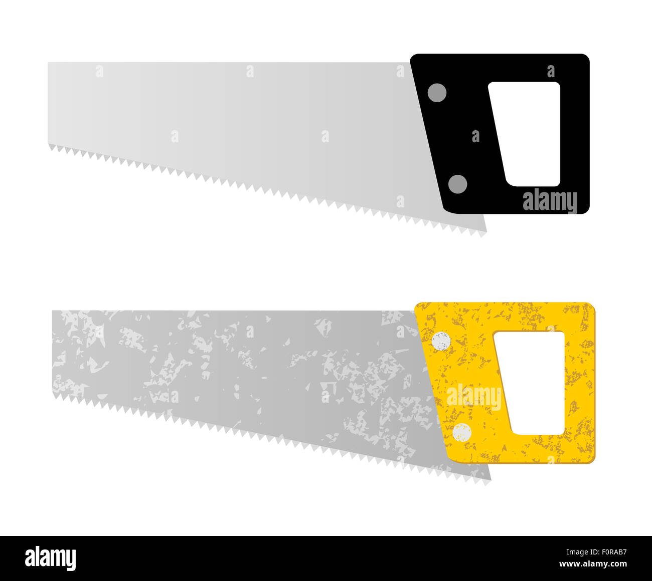 Hand saw silhouette Cut Out Stock Images & Pictures - Alamy