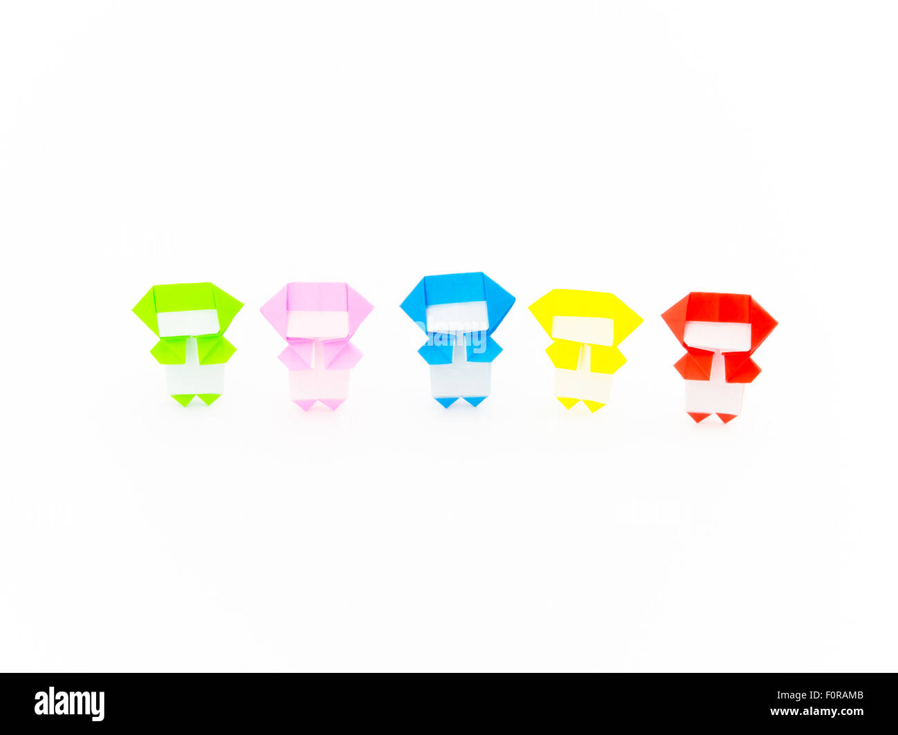 Colorful origami ninjas are cute and playing together Stock Photo - Alamy