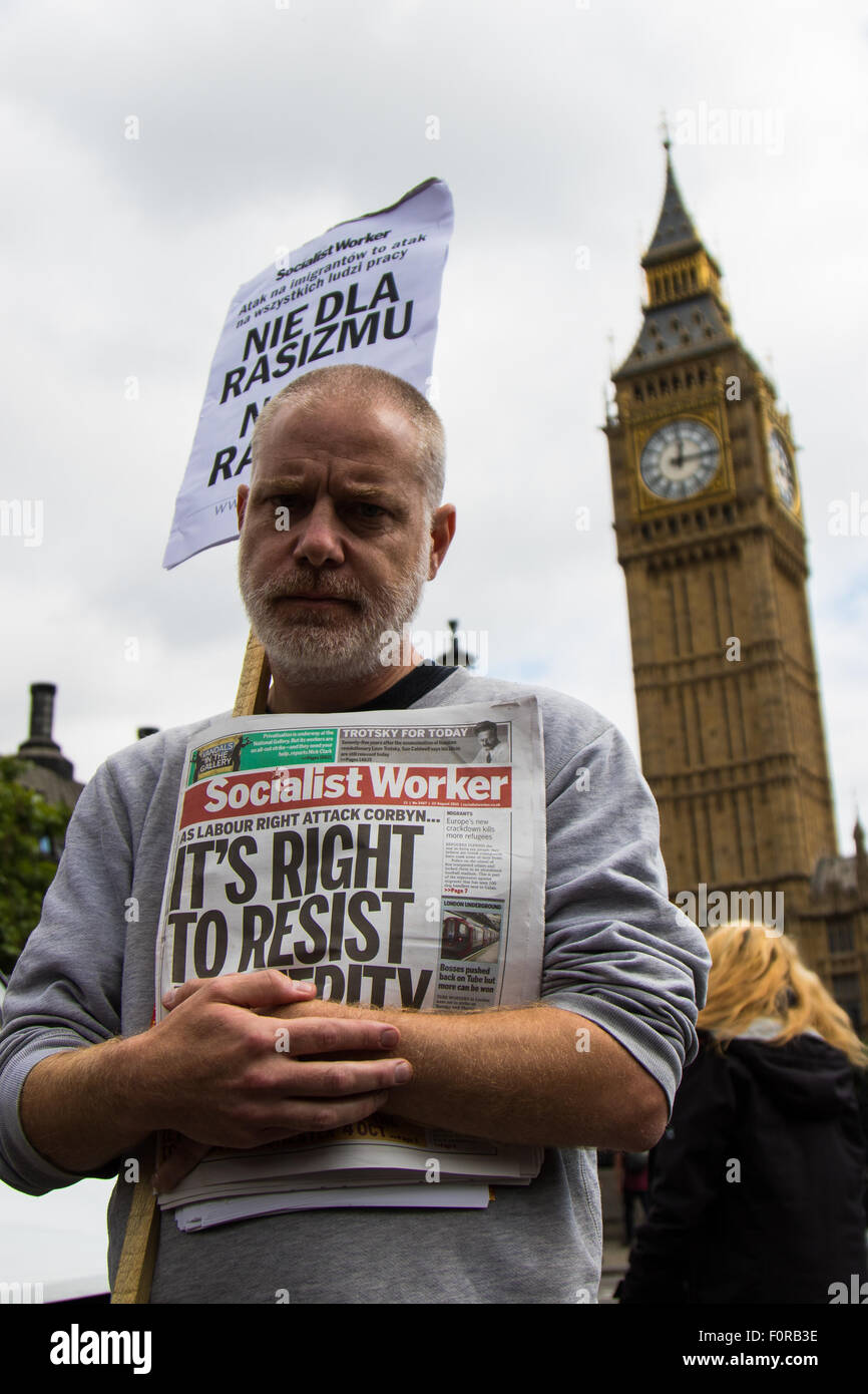 London, UK. 20th Aug, 2015. Polish workers in the UK strike and ...