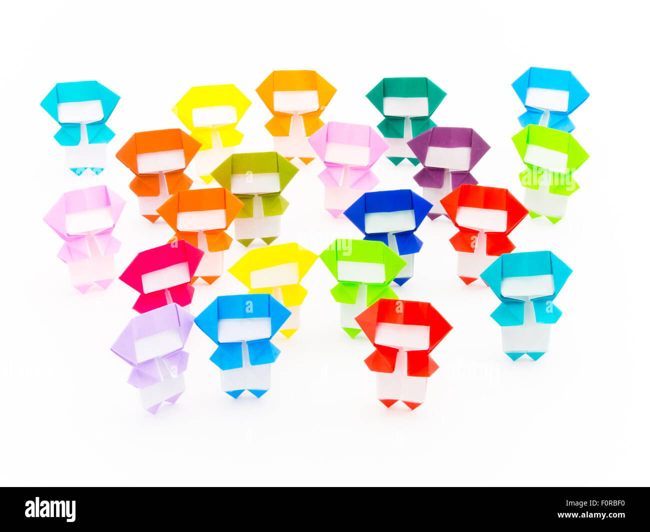 Colorful origami ninjas are cute and playing together Stock Photo - Alamy