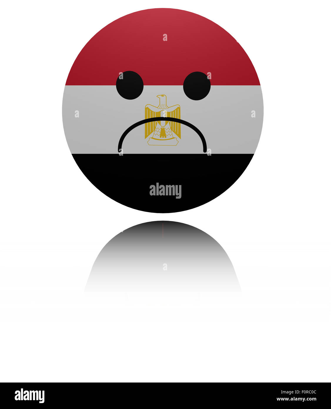 Egypt sad icon with reflection illustration Stock Photo - Alamy