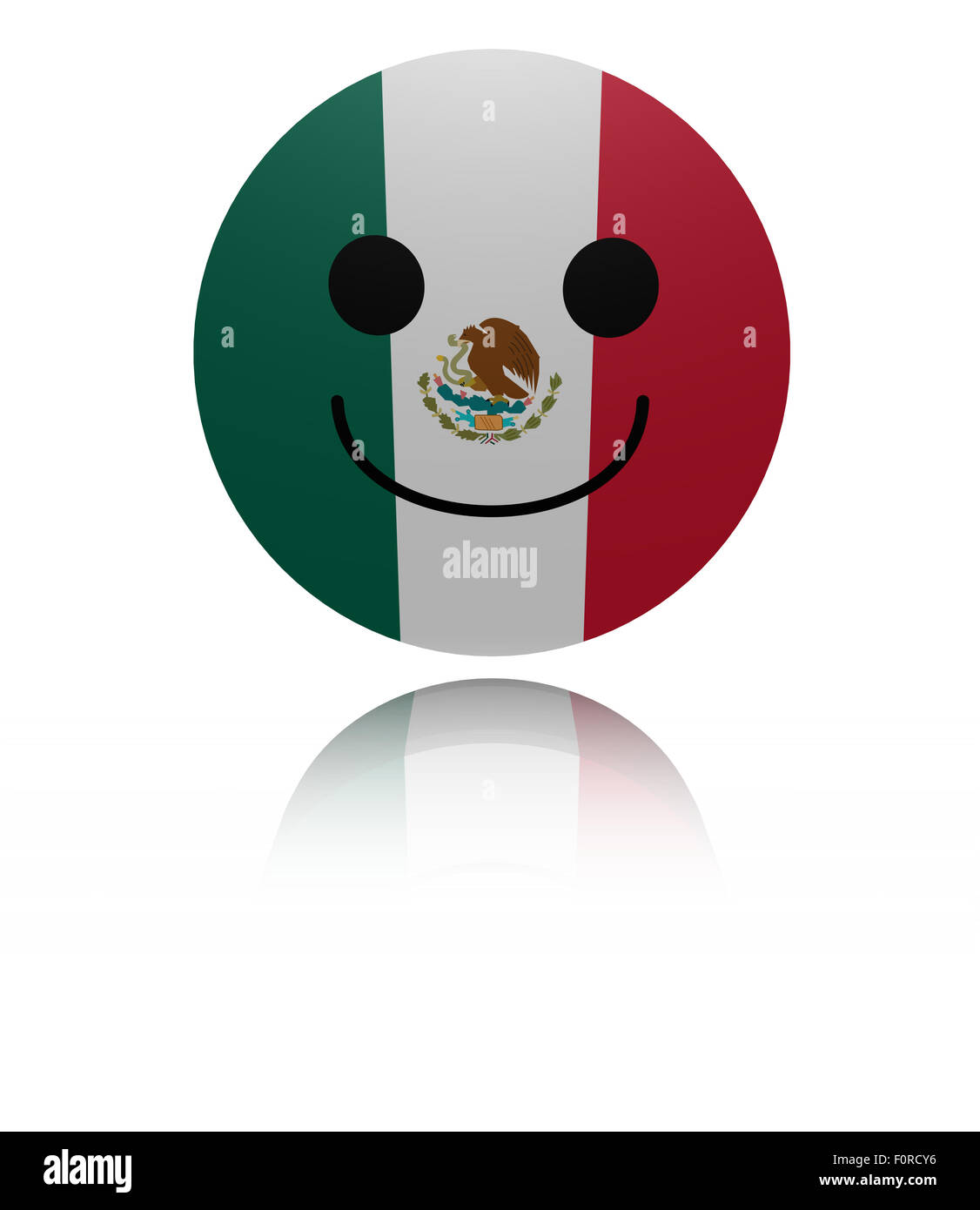 Mexico happy icon with reflection illustration Stock Photo - Alamy