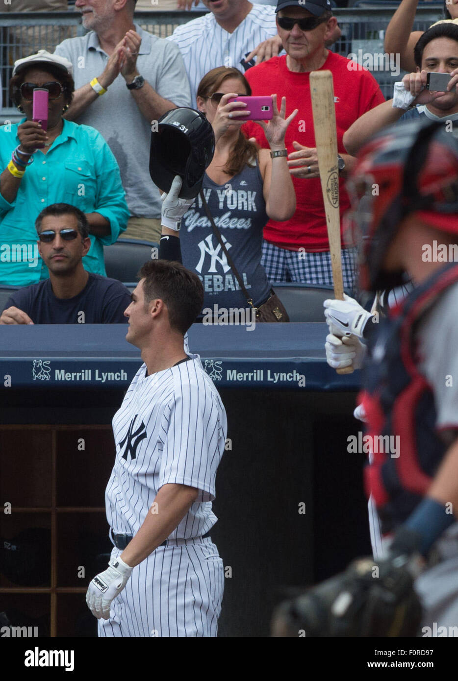 New York, New York, USA. 15th Jan, 2014. Yankees' GREG BIRD takes a curtain call after he hits a ...