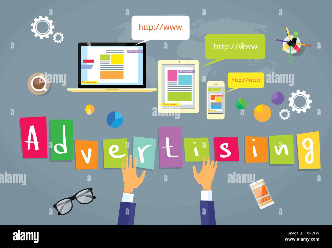 Electronic advert ad Stock Vector Images - Alamy