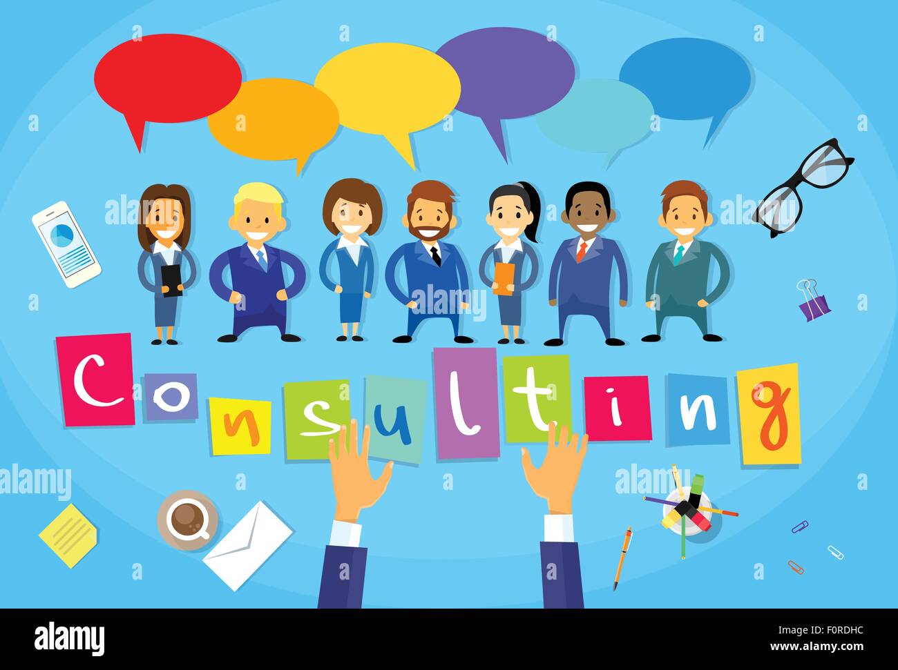 Business People Consulting Group Talking Discussing Chat Communication ...