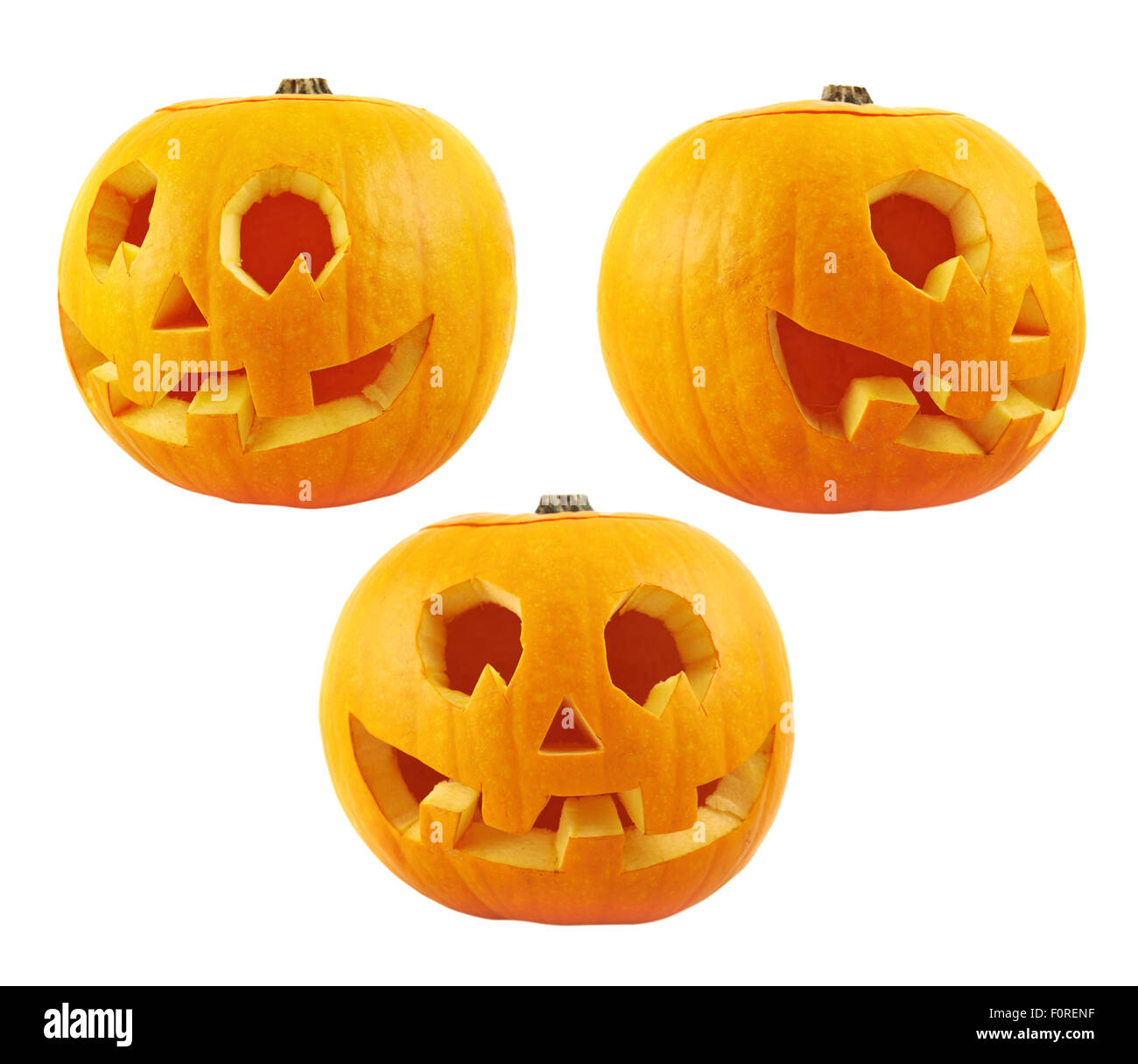 Set cute funny pumpkins Cut Out Stock Images & Pictures - Alamy