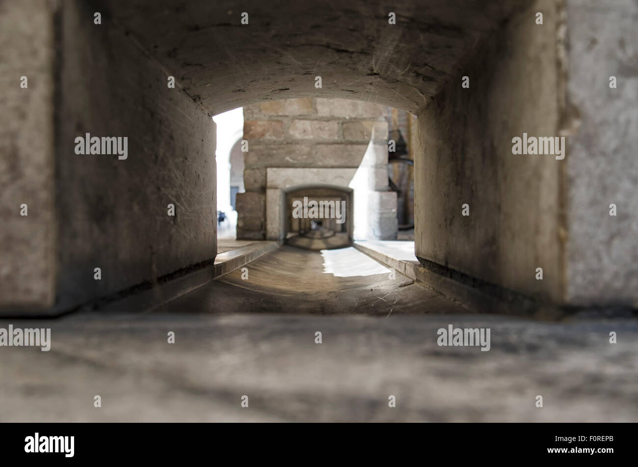 View of the drain of the old fish market of Rimini Stock Photo - Alamy