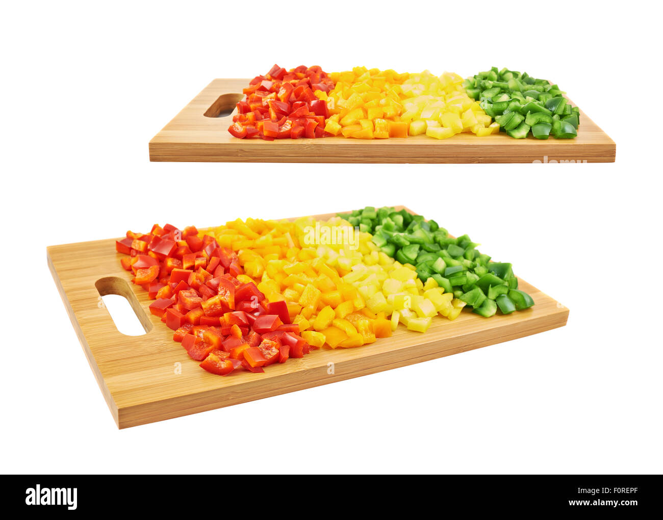Sweet bell pepper cut in pieces Stock Photo - Alamy