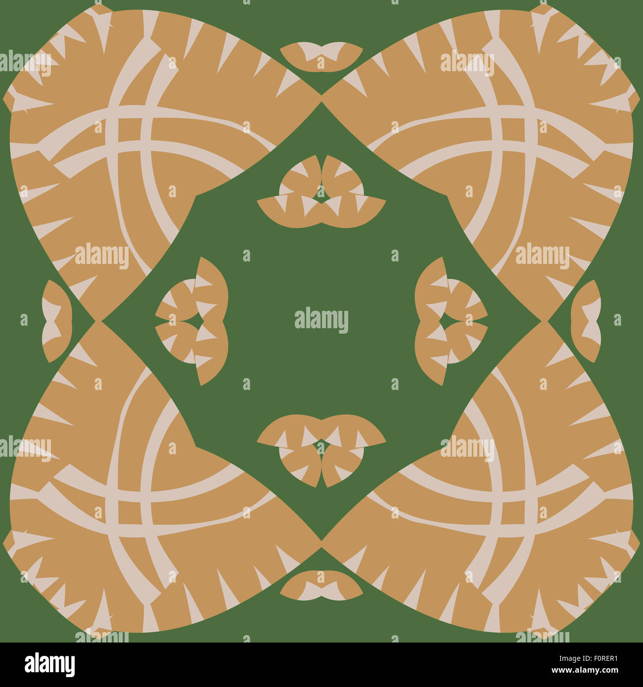 Symmetrical abstract pattern of curved lines and triangles Stock Photo ...