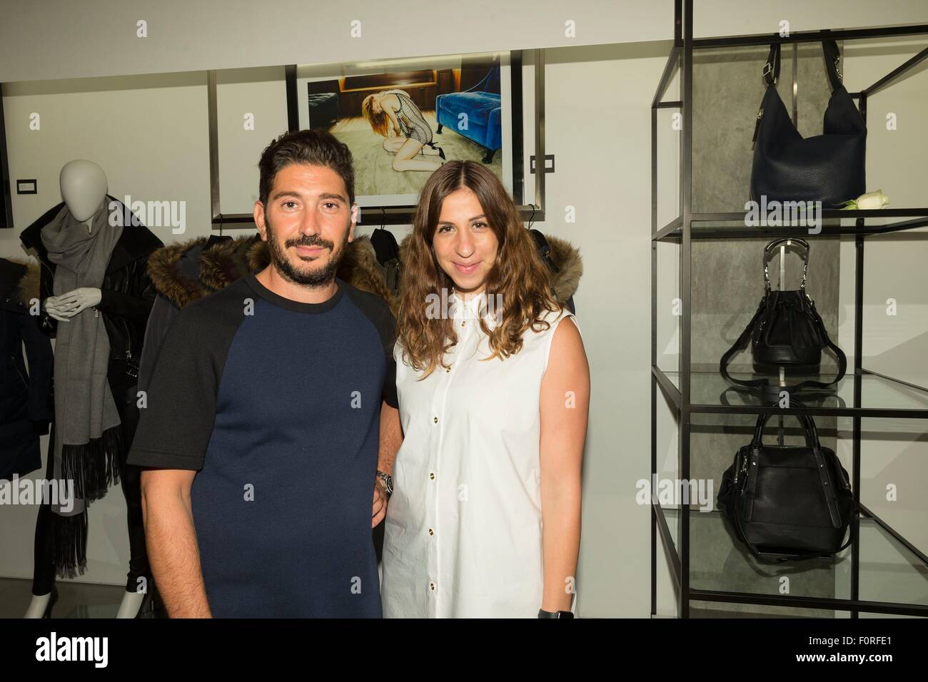 New York, NY, USA. 19th Aug, 2015. Eran Elfassy, Elisa Dahan in ...