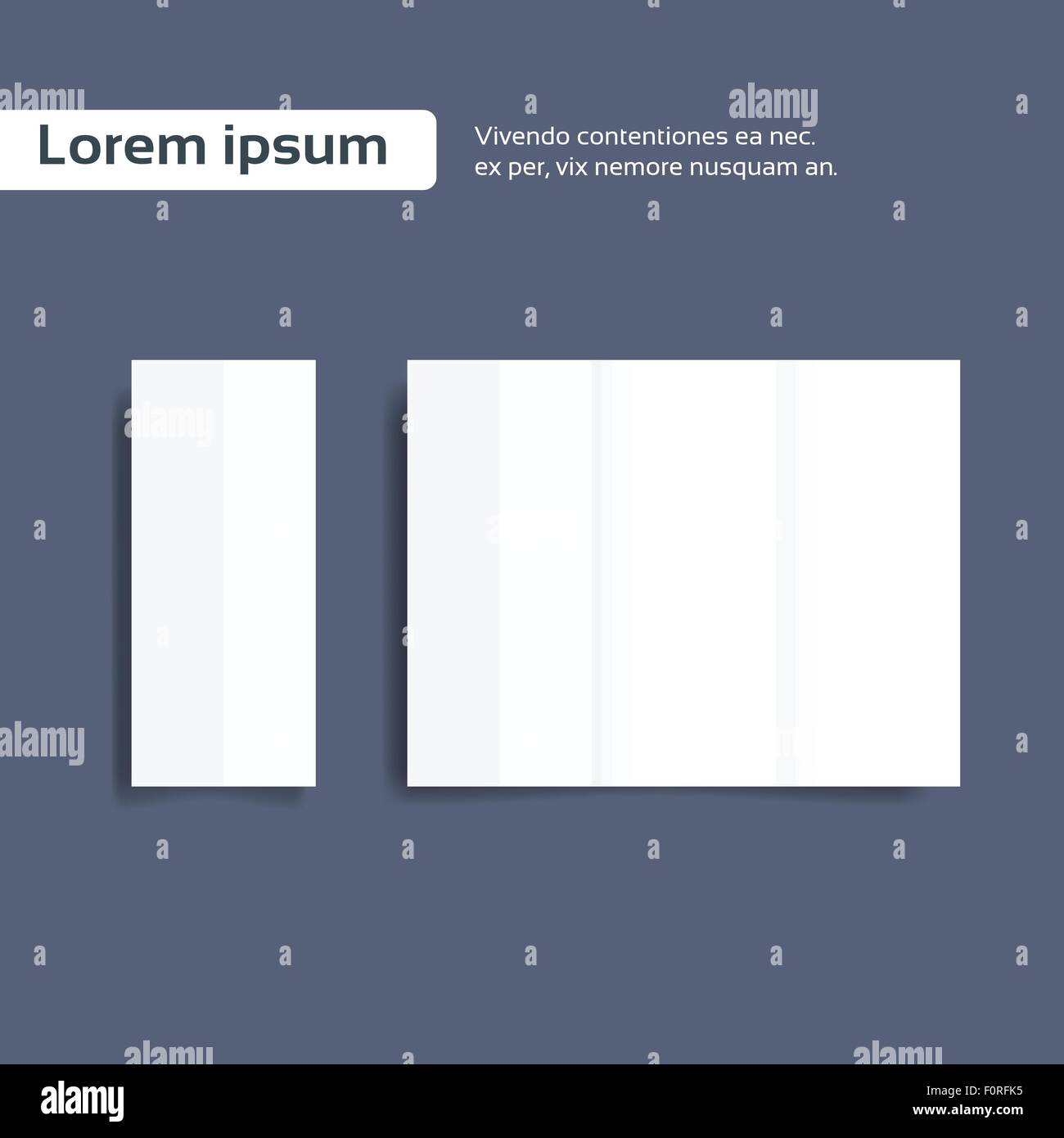 Blank Brochure Paper Sheet, Folder Leaflet Empty Page Stock Vector ...