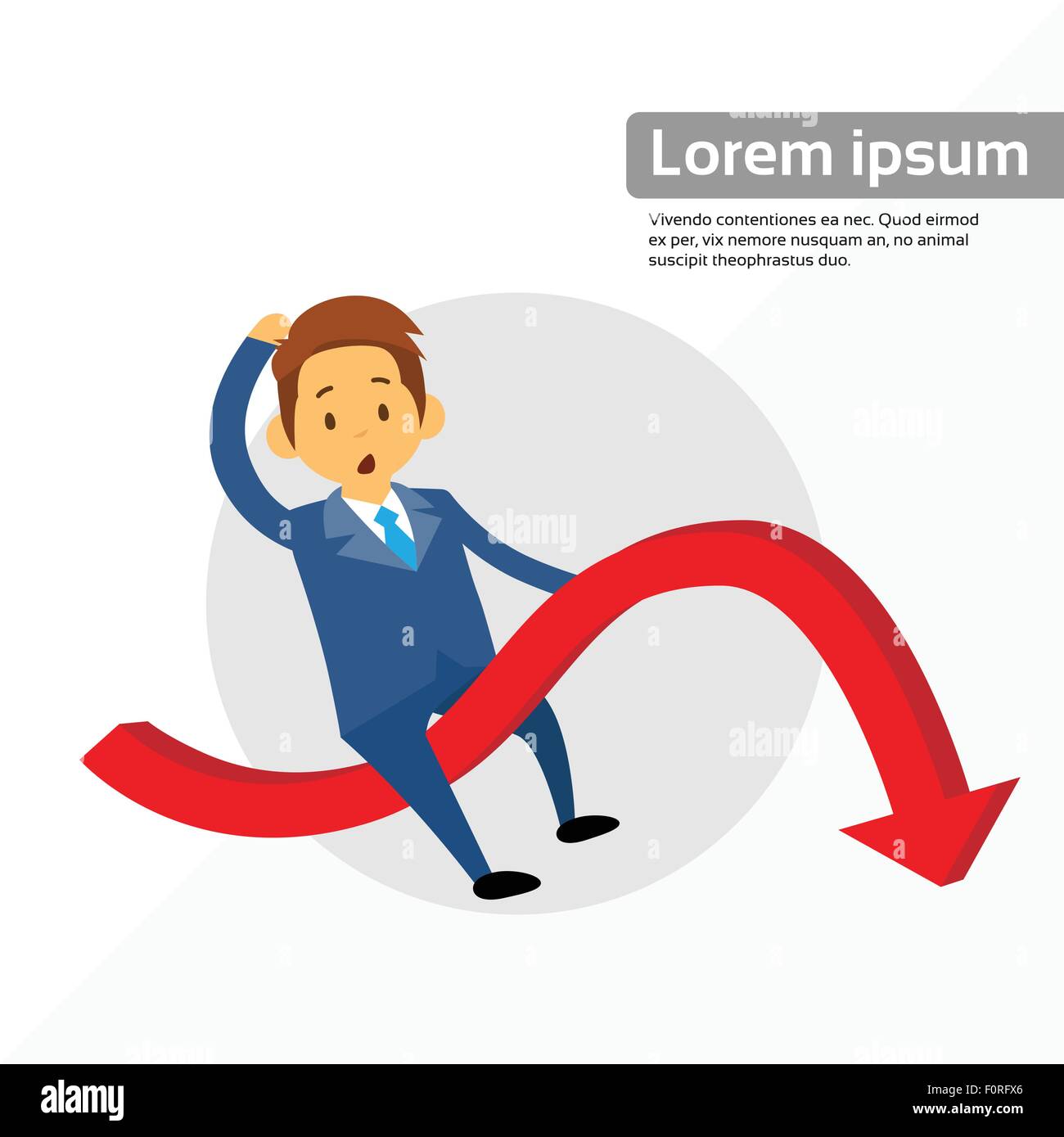 Red negative statistic chart Stock Vector Images - Alamy