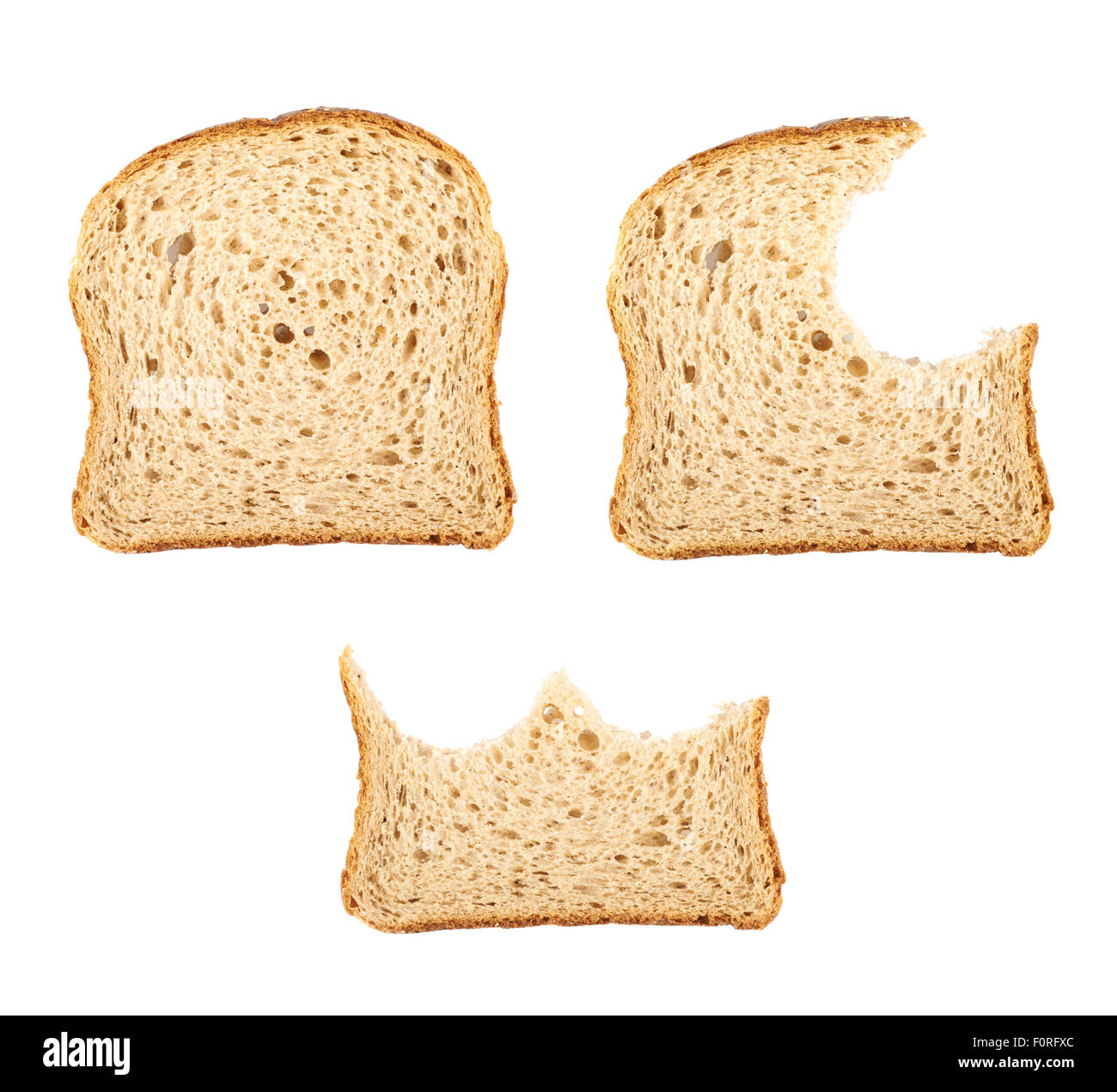 Three slices of bread Stock Photo - Alamy