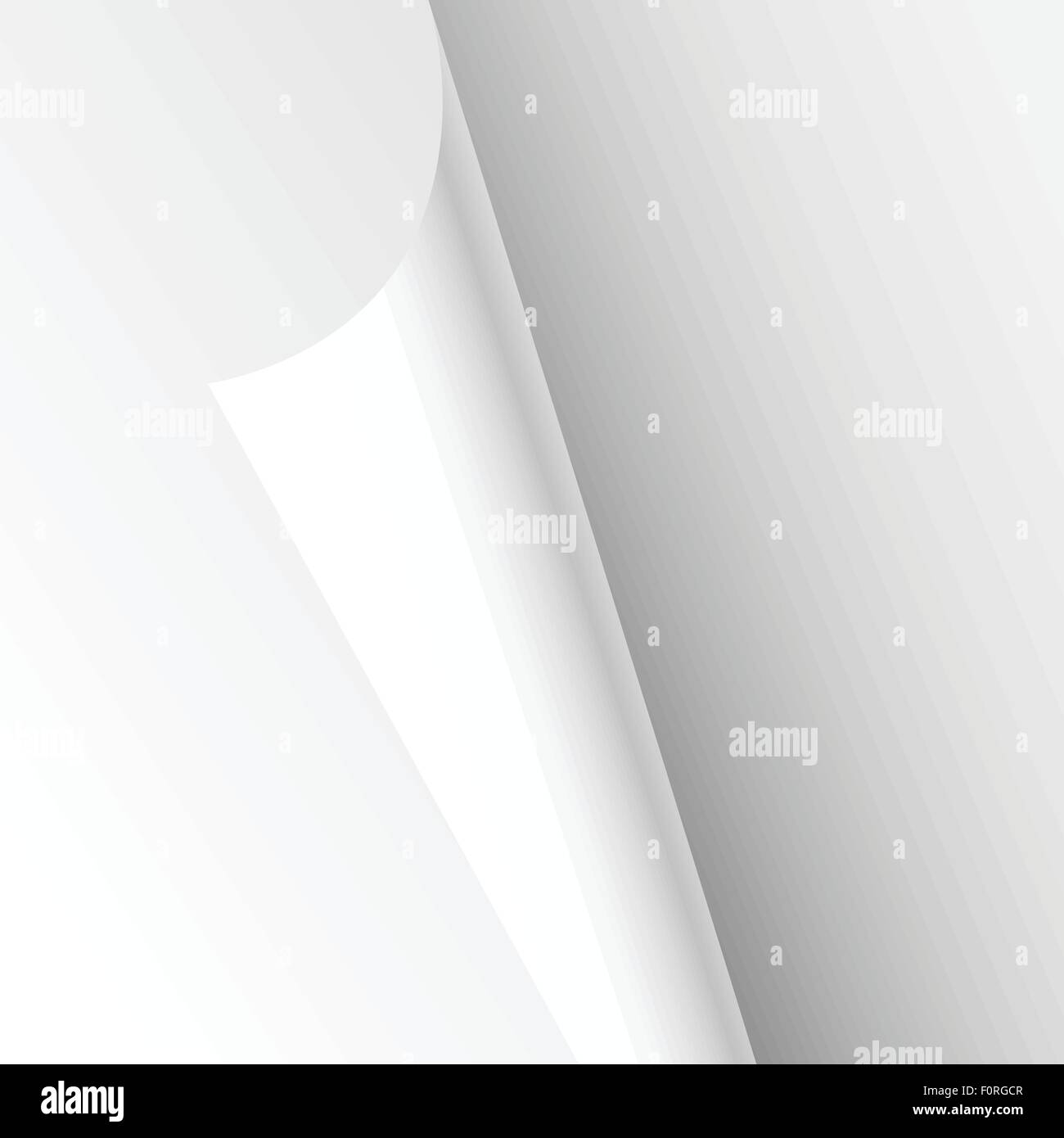 Blank Paper Sheet Curl Corner, Empty Page Bend Vector Stock Vector ...