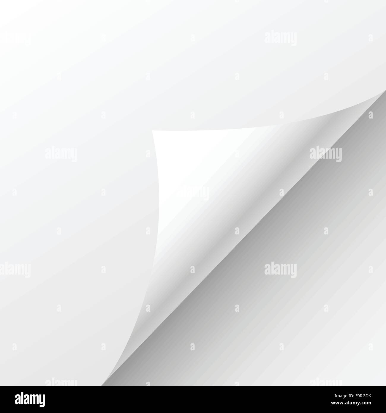 Blank Paper Sheet Curl Corner, Empty Page Bend Vector Stock Vector ... Blank Paper Sheet Curl Corner, Empty Page Bend Vector Stock Vector ...
