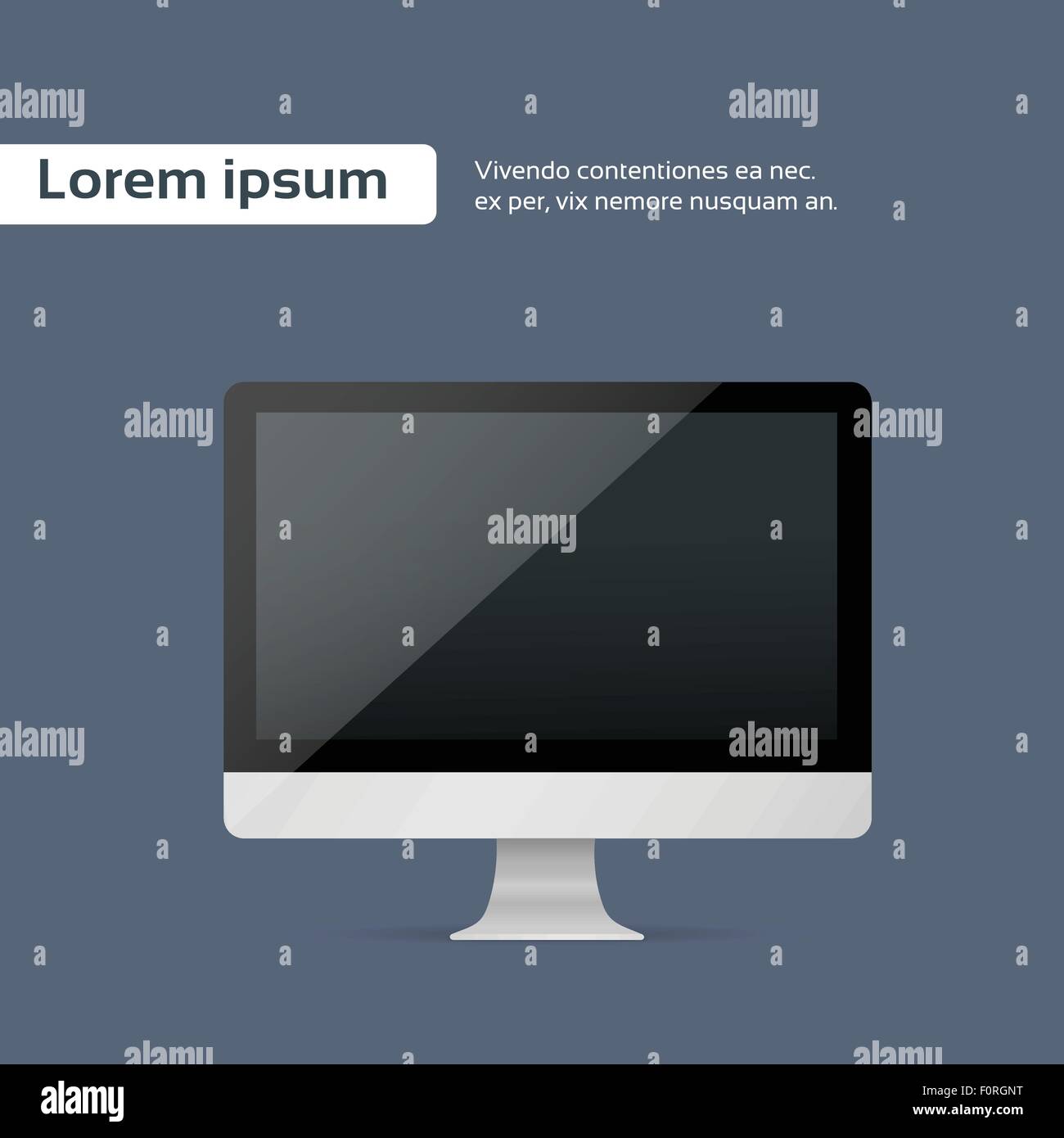 Desktop Monitor Workstation Blank Empty Screen Stock Vector Image & Art ...