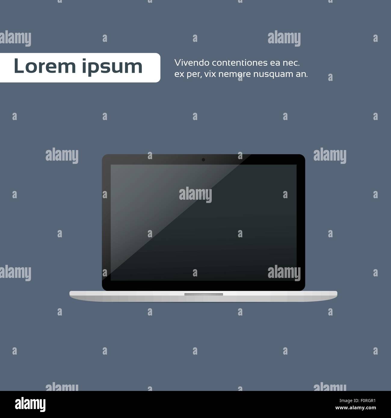 Laptop Computer Blank Empty Screen Vector Stock Vector Image & Art - Alamy