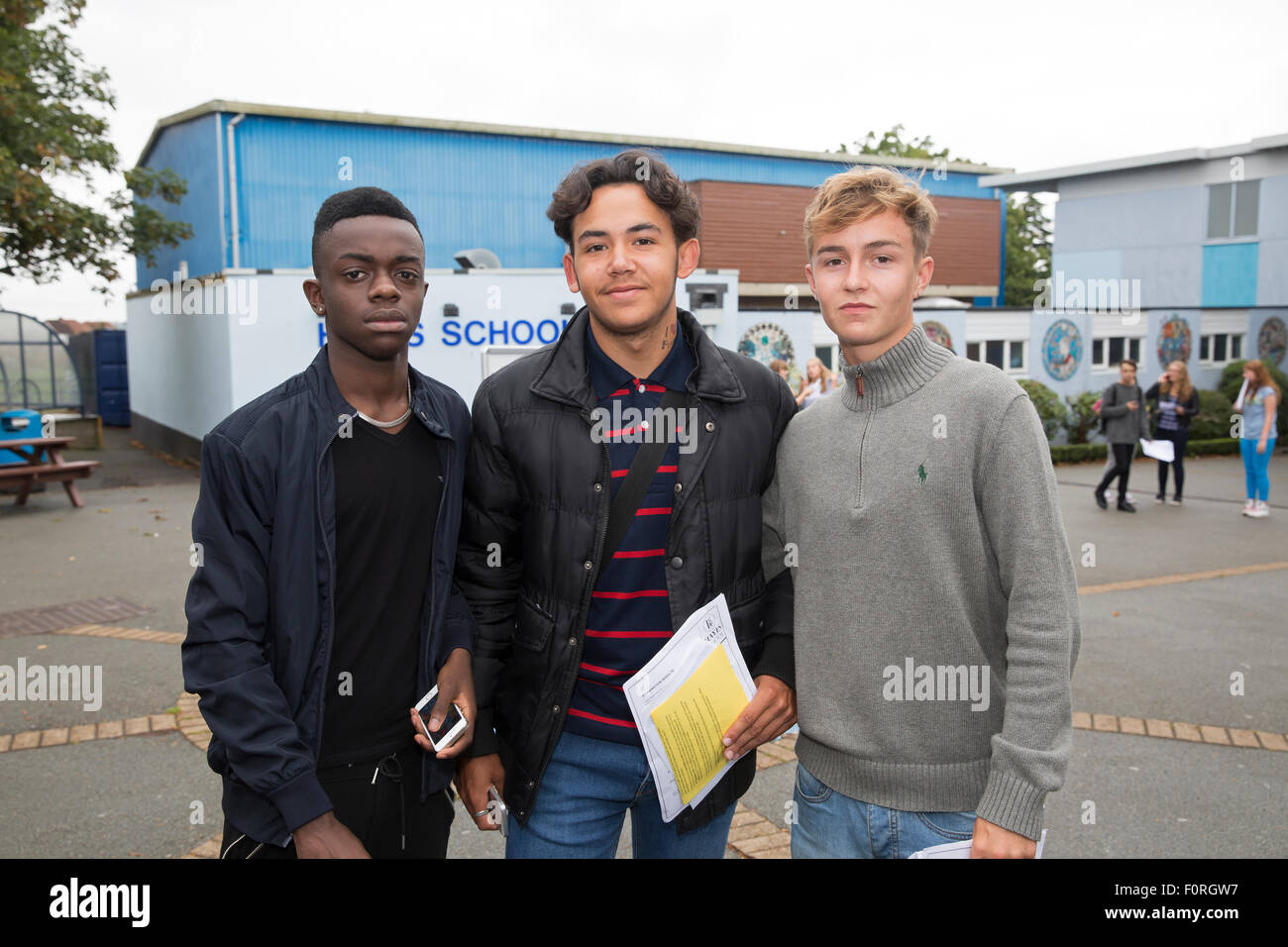 Hayes, Kent, UK. 20th August, 2015. Hayes School students celebrate ...