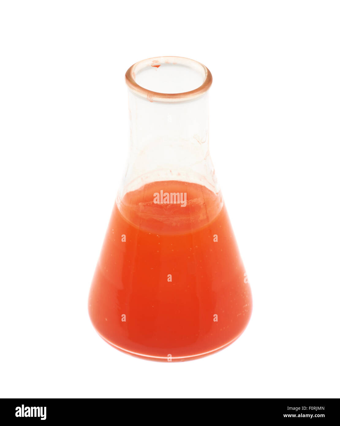 Erlenmeyer flask filled with liquid Stock Photo - Alamy