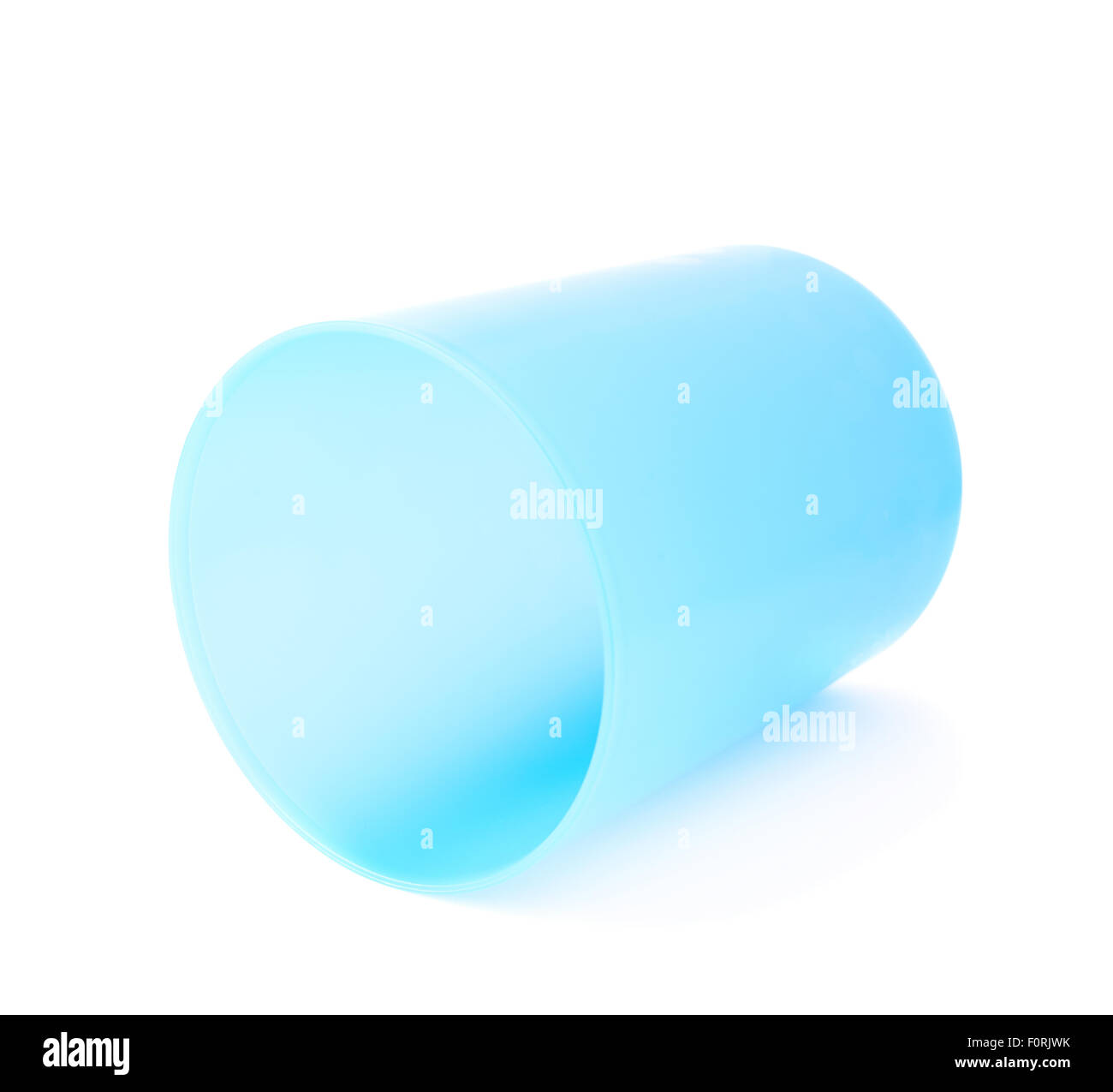 Blue plastic beaker cup isolated Stock Photo - Alamy