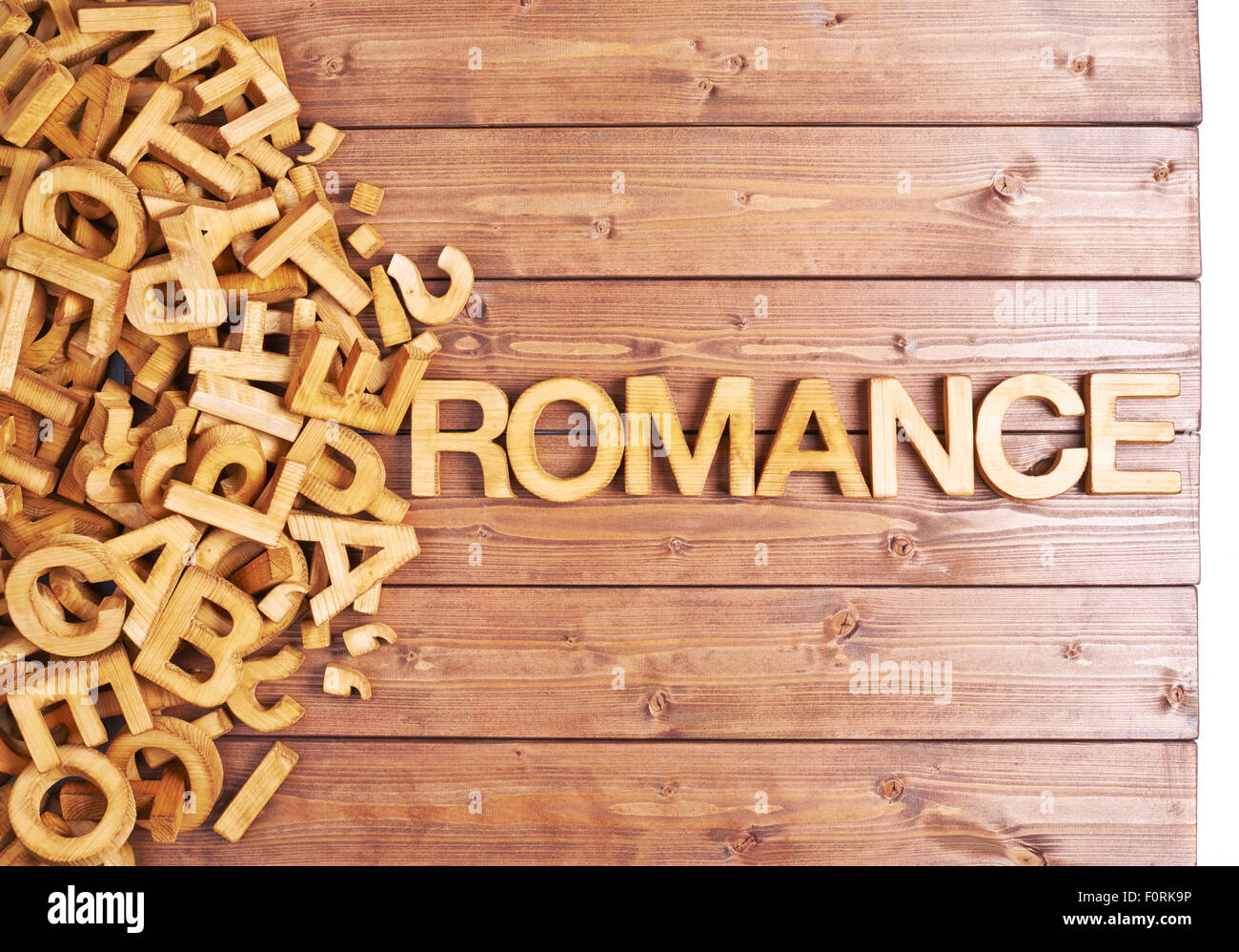 Word romance made with wooden letters Stock Photo - Alamy