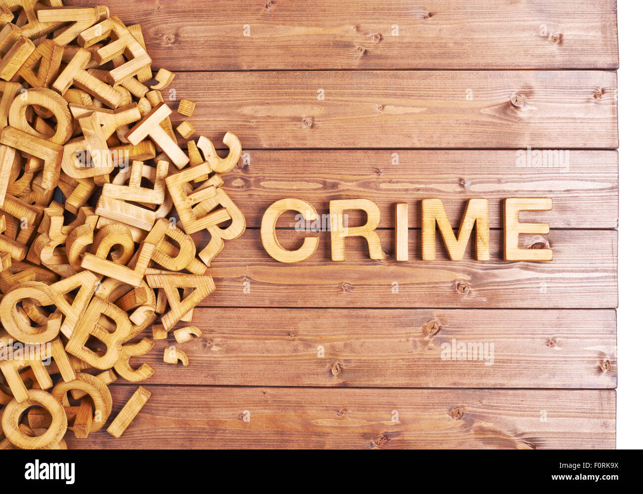 Word crime made with wooden letters Stock Photo - Alamy