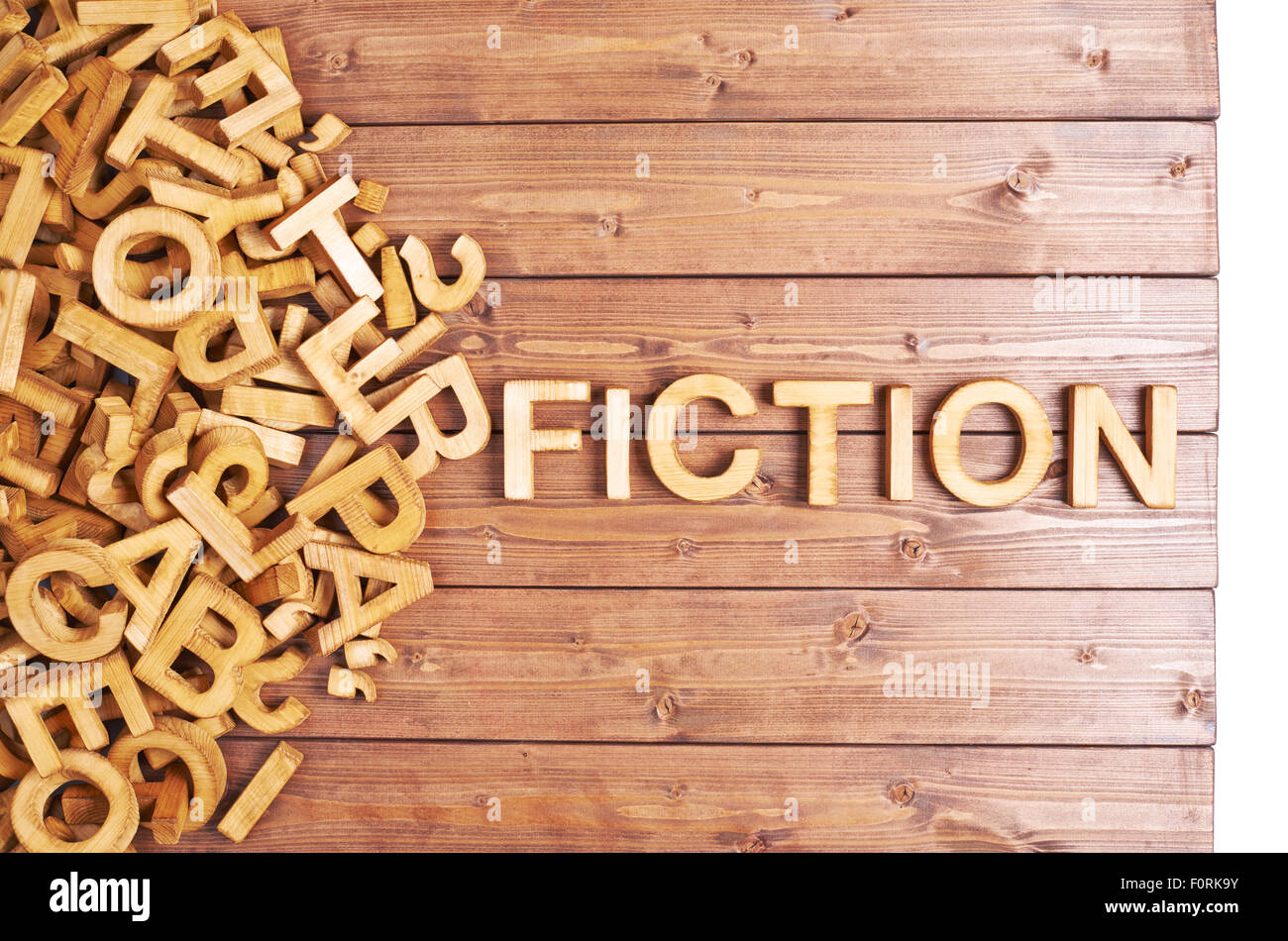 Word fiction made with wooden letters Stock Photo - Alamy