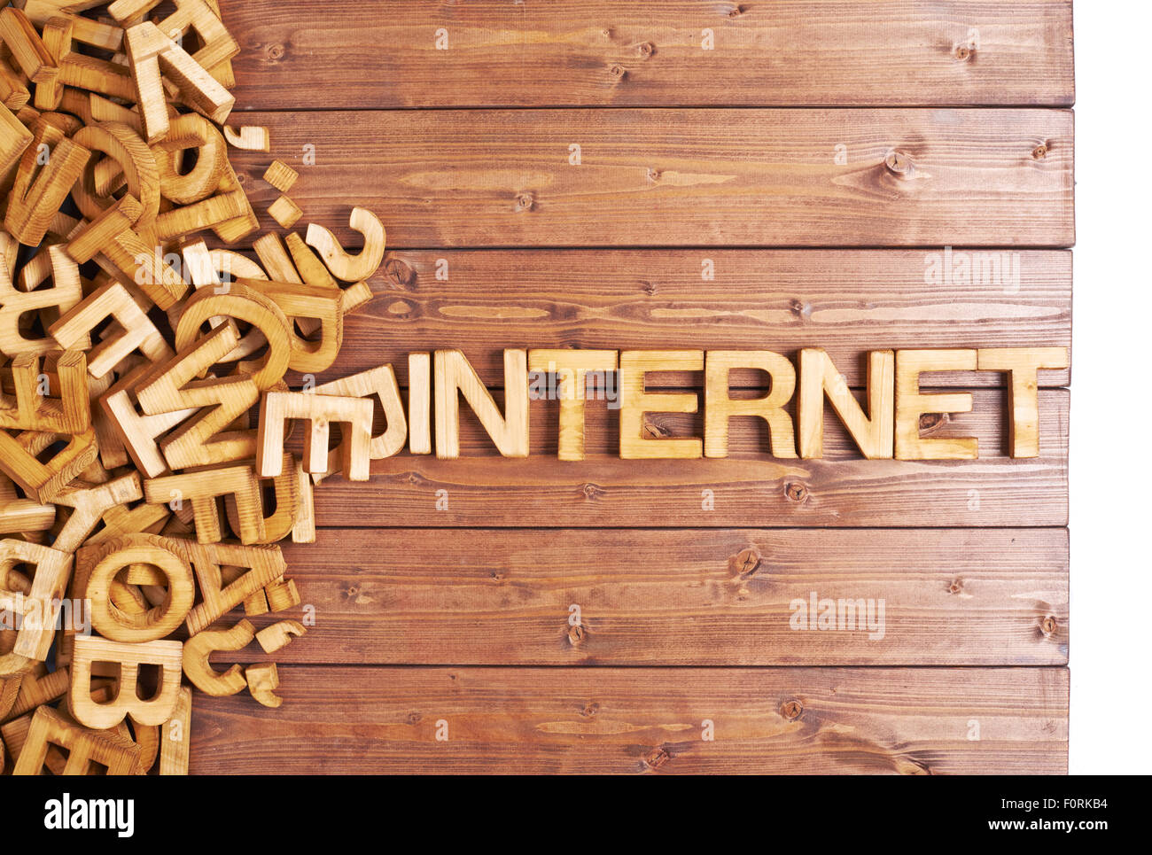 Word internet made with wooden letters Stock Photo - Alamy