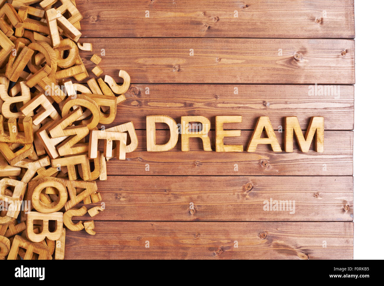 Word dream made with wooden letters Stock Photo - Alamy