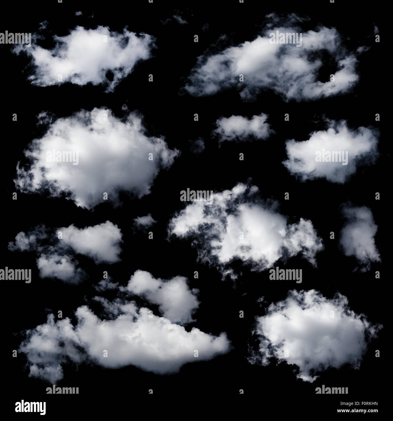 Set of multiple clouds isolated Stock Photo - Alamy