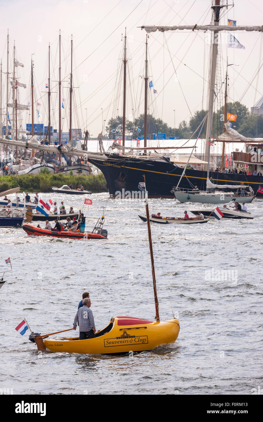 A small sailboat in the form of a traditional Dutch Clog during ...