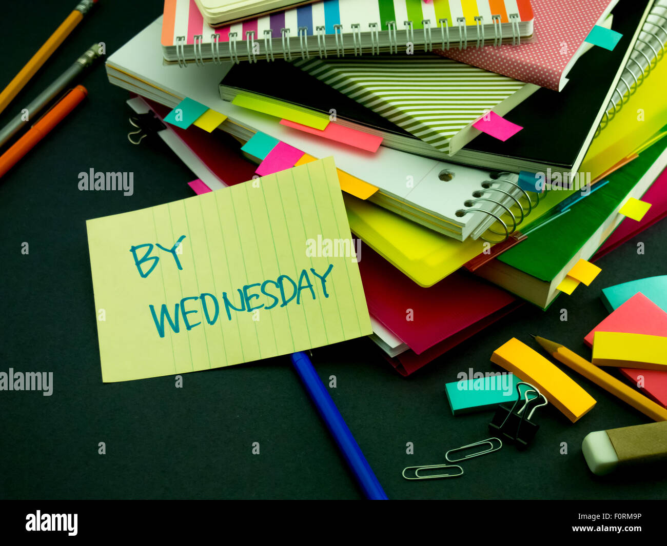 Somebody Left the Message on Your Working Desk; By Wednesday Stock ...