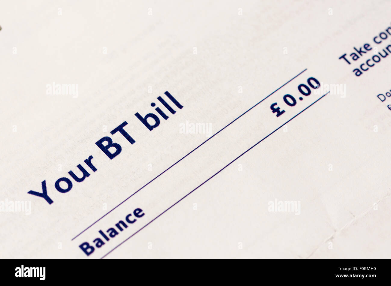 Telephone bill hi-res stock photography and images - Alamy