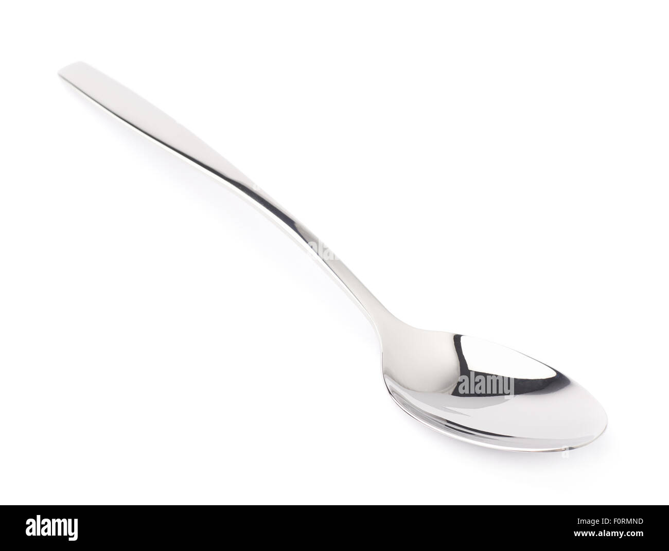 Stainless steel glossy spoon Stock Photo - Alamy