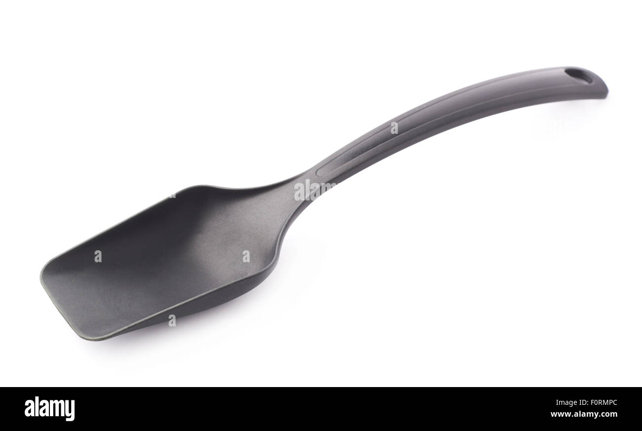Black plastic kitchen scoop isolated Stock Photo - Alamy