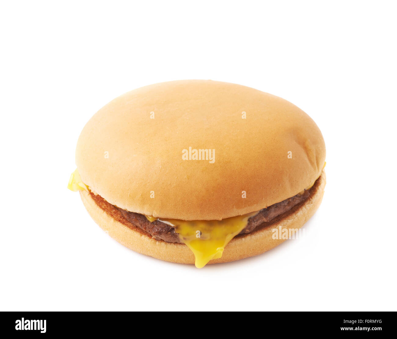 Meat burger with cheese isolated Stock Photo - Alamy
