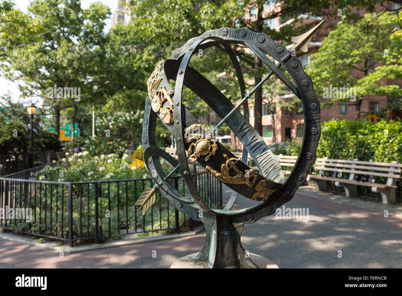 Armillary Sphere Sundial, Clara Coffey Park, Sutton Parks, NYC, USA ...