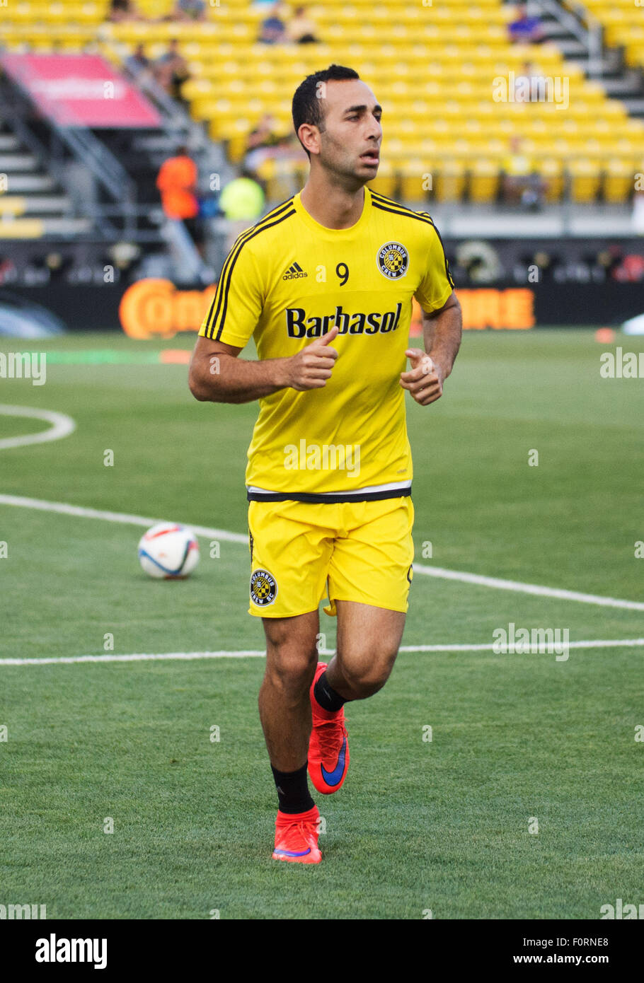 Columbus, Ohio, USA. 19th August, 2015. Columbus Crew forward Justin ...