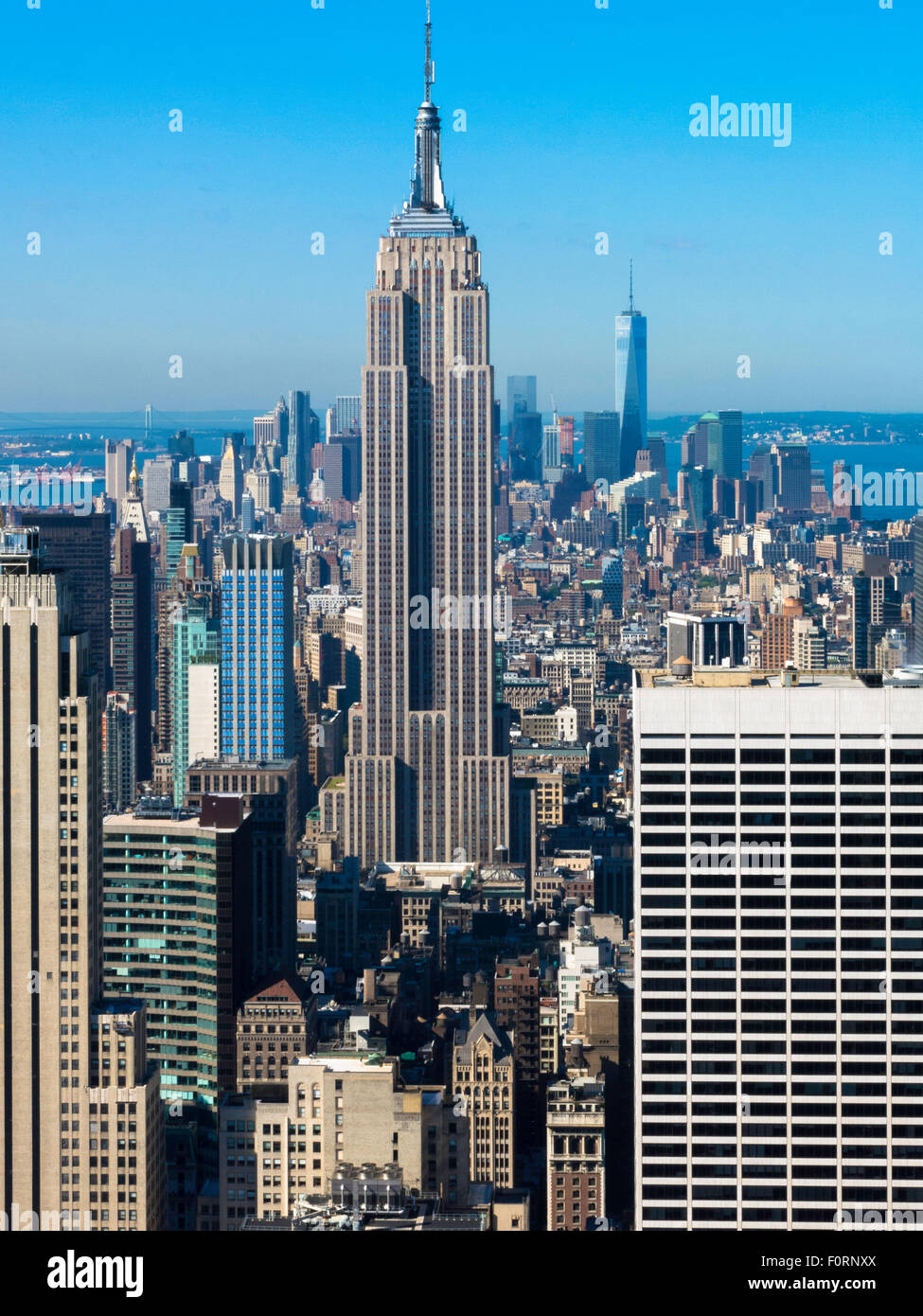 View from Top of the Rock Observation Deck, Rockefeller Center, NYC ...