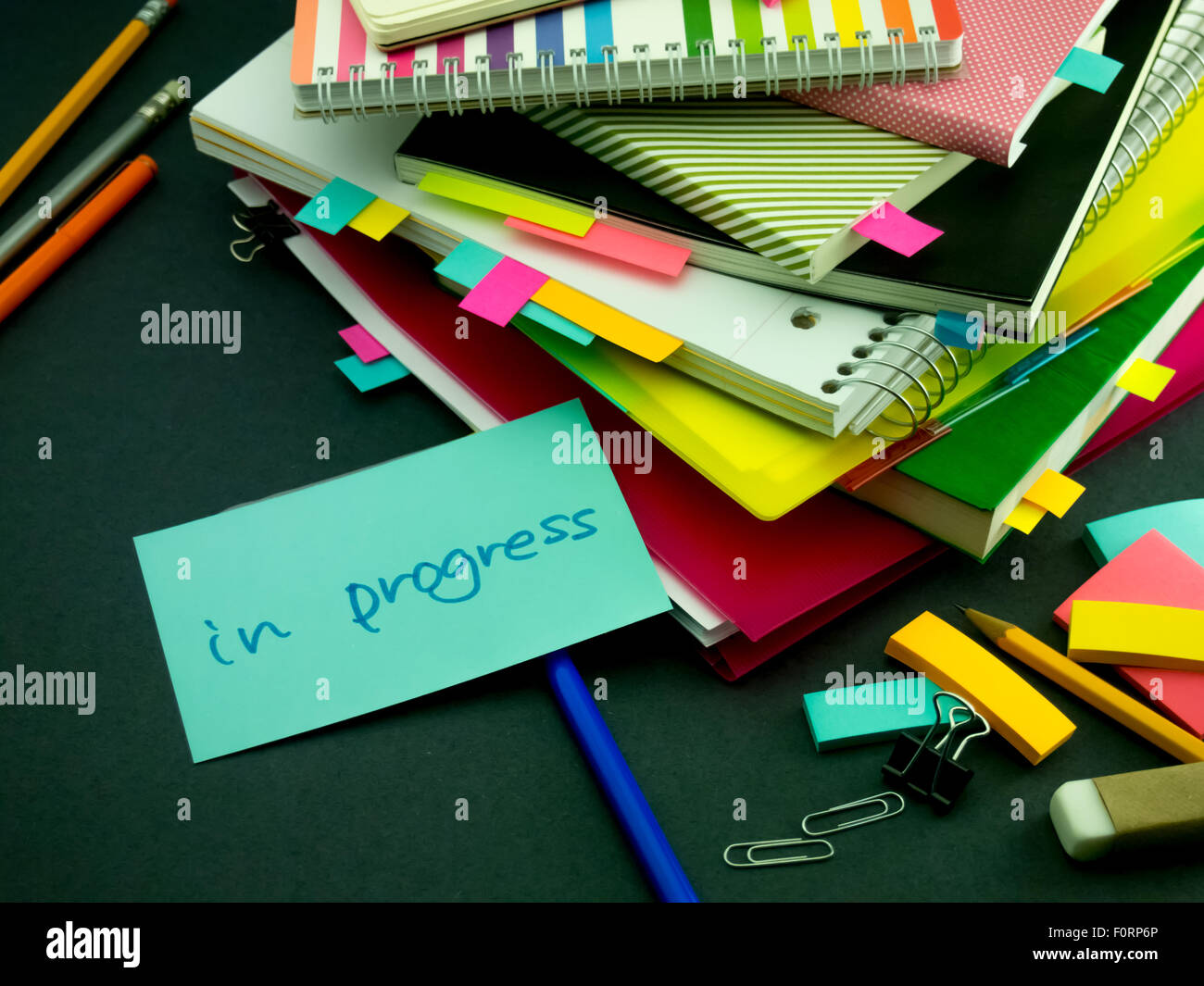 Somebody Left the Message on Your Working Desk; In Progress Stock Photo ...