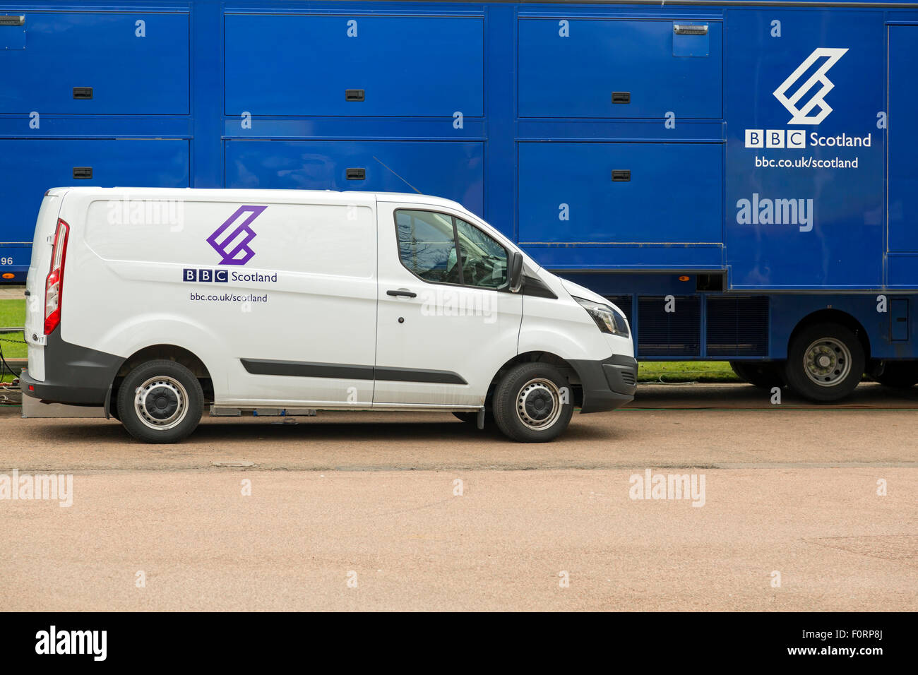 BBC Scotland Vans, Scotland, UK Stock Photo - Alamy