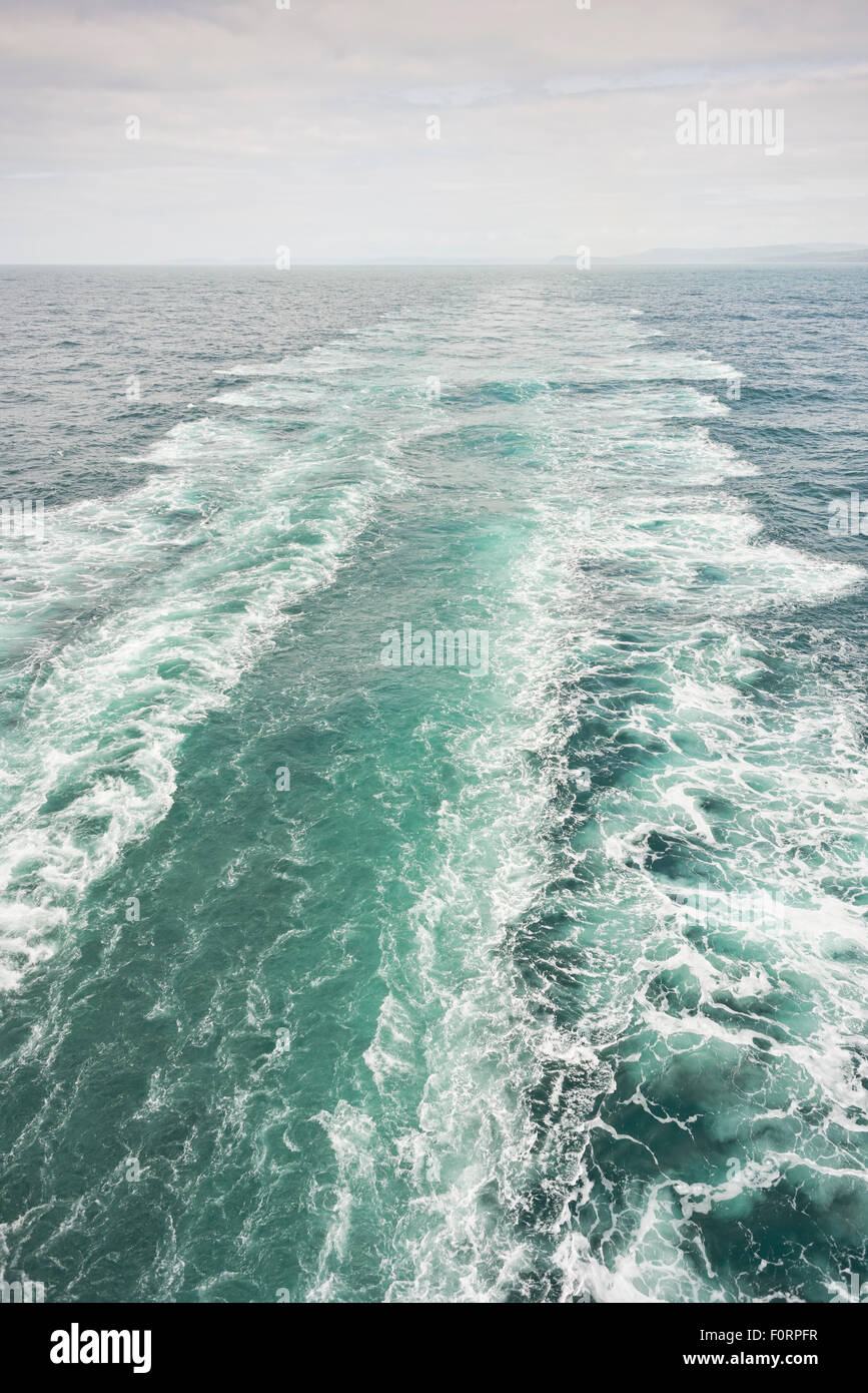 Stern wake from a ship Stock Photo - Alamy