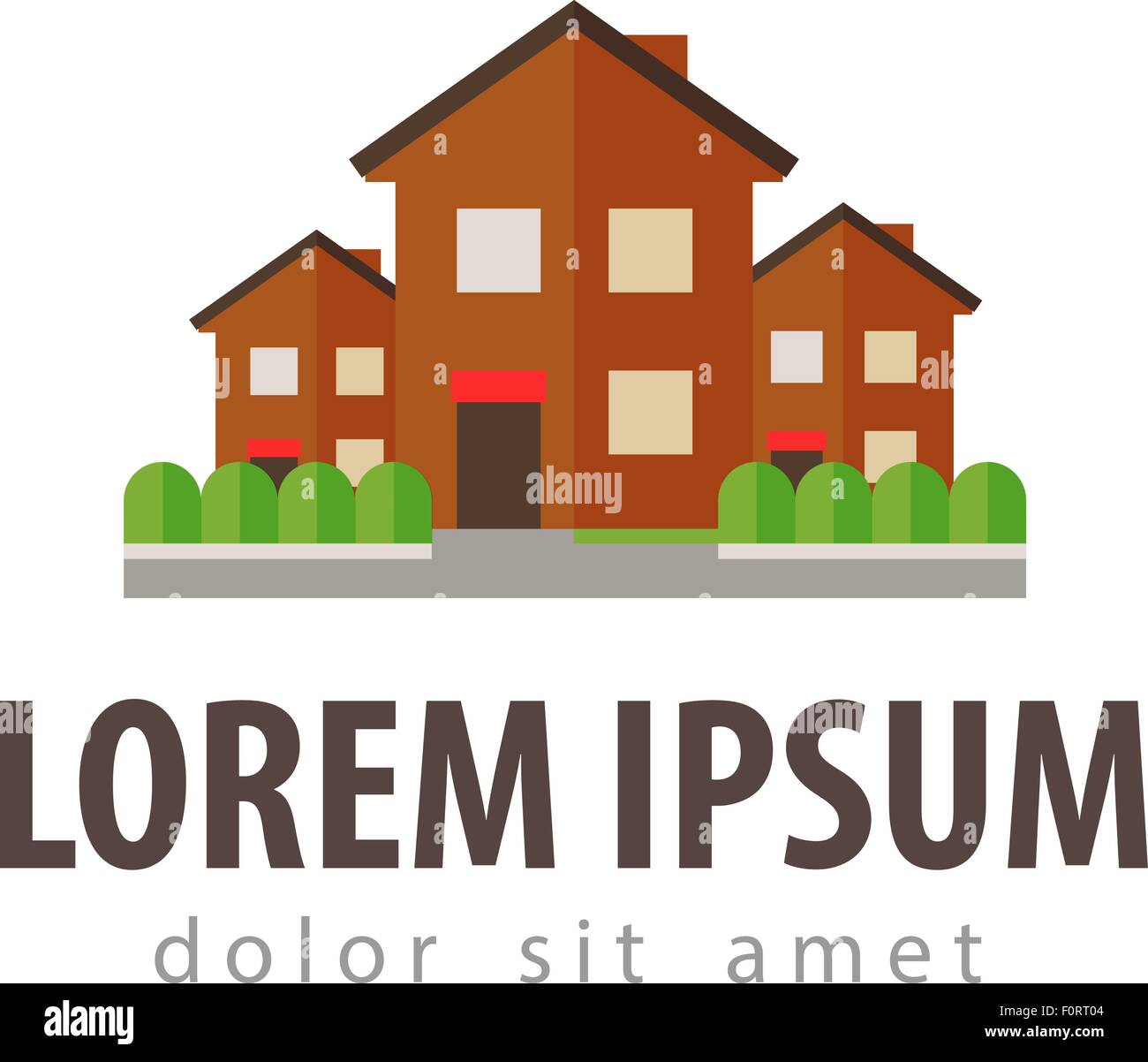 house, cottage vector logo design template. construction, building or ...