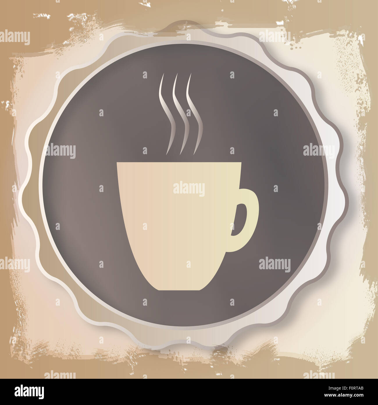 An coffee cup grunge style background with faded and ragged areas Stock ...