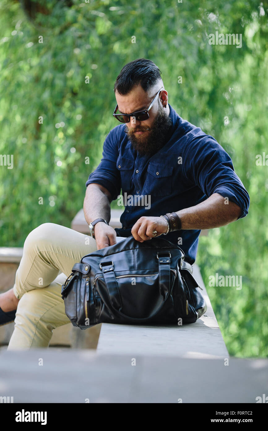 Bearded man pulls card hi-res stock photography and images - Alamy