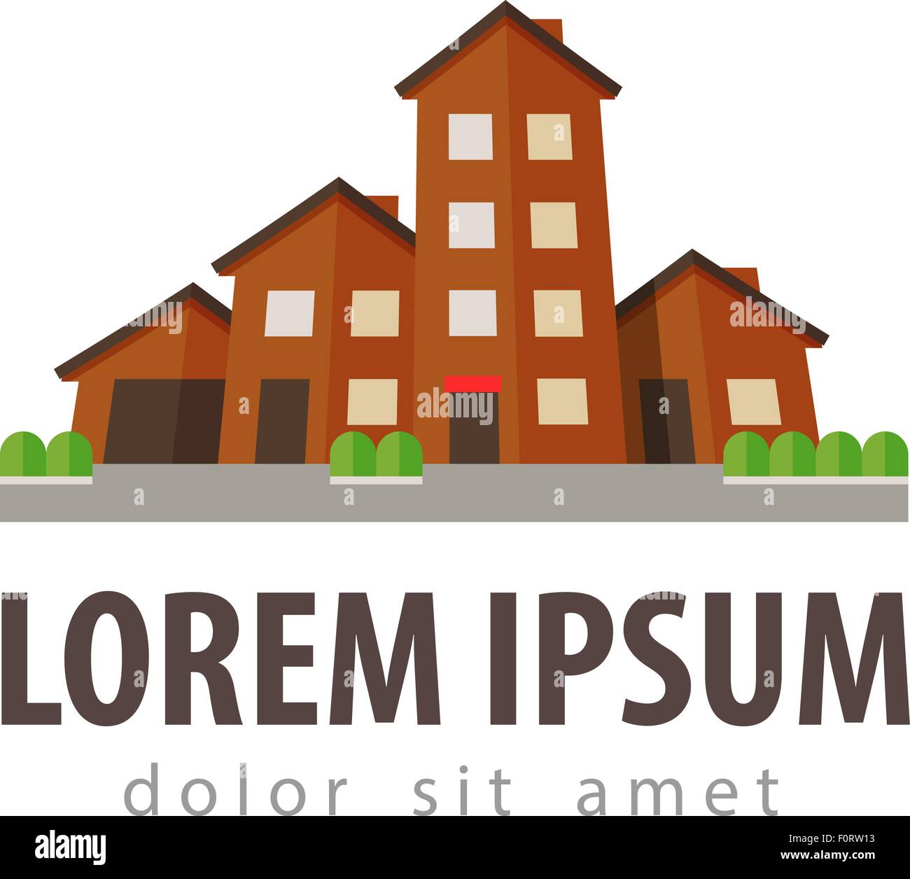 house, settlement, village, township vector logo design template ...