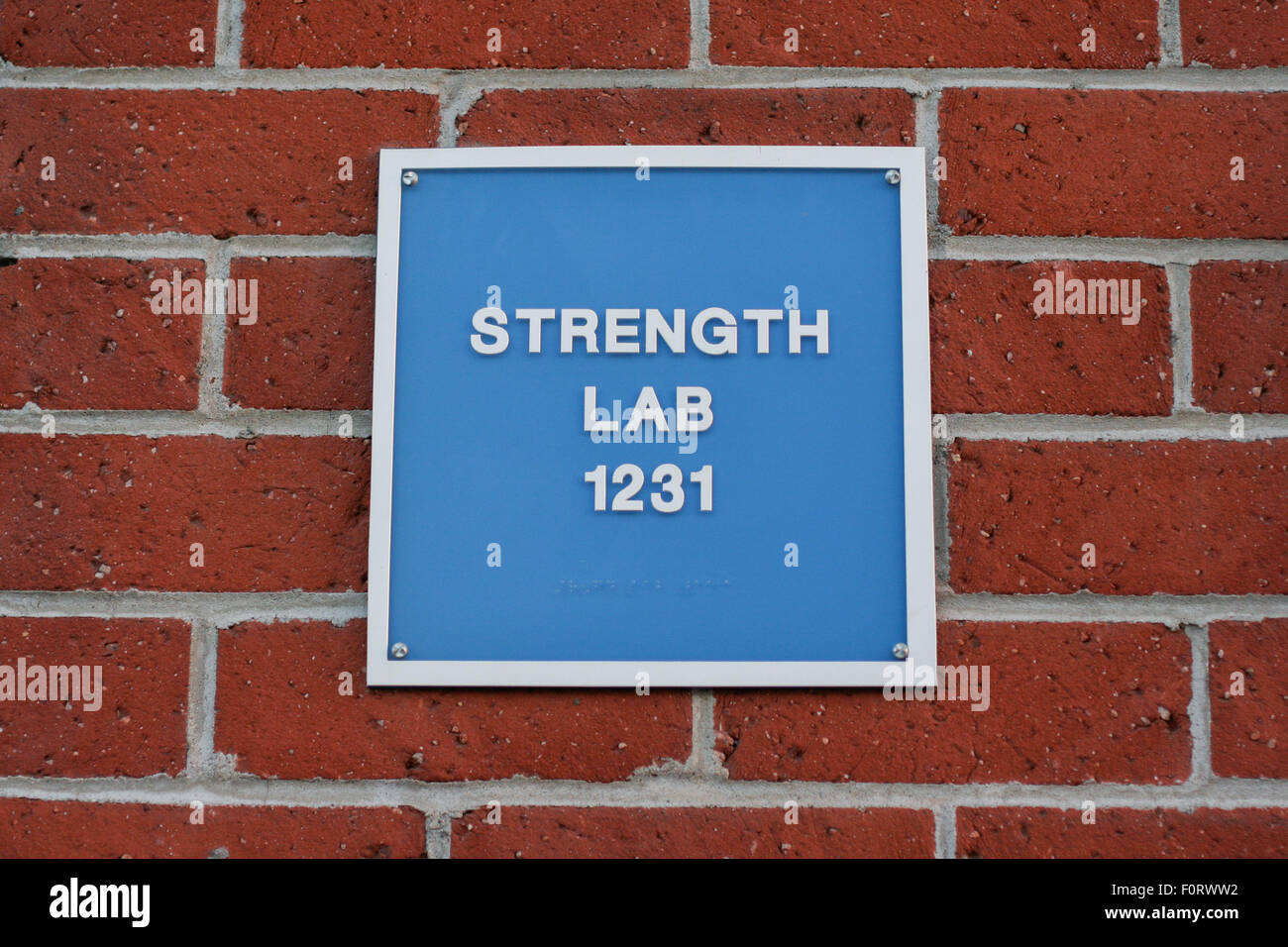 Strength lab sign Stock Photo - Alamy